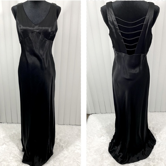 Jump | Dresses | Jump Apparel Vintage 9s Long Satin Evening Gown Prom ...